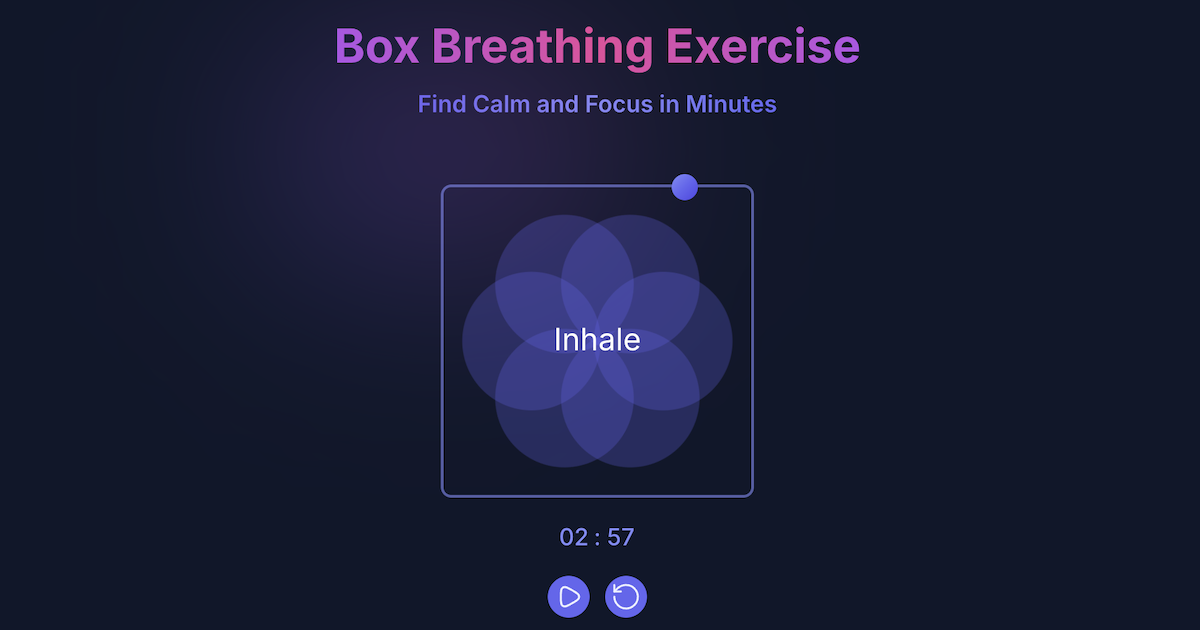 Box Breathing Exercise | Feelings Wheel